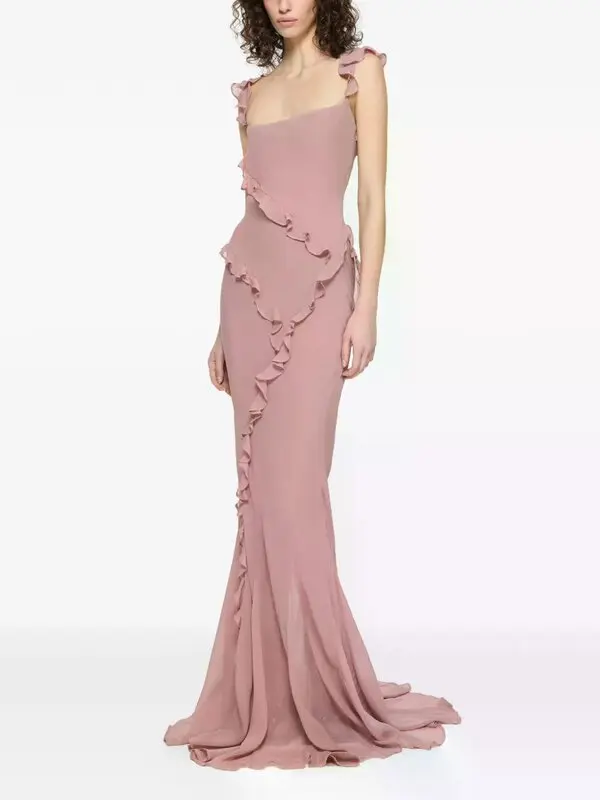 Paris Georgia Ruffled Maxi Dress - Pink