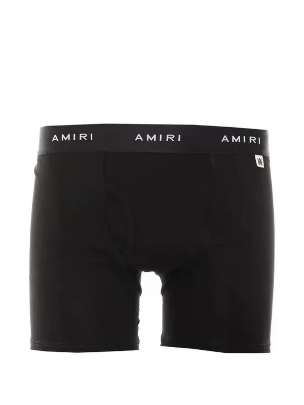 Amiri Logo-waistband Boxer Briefs - Black