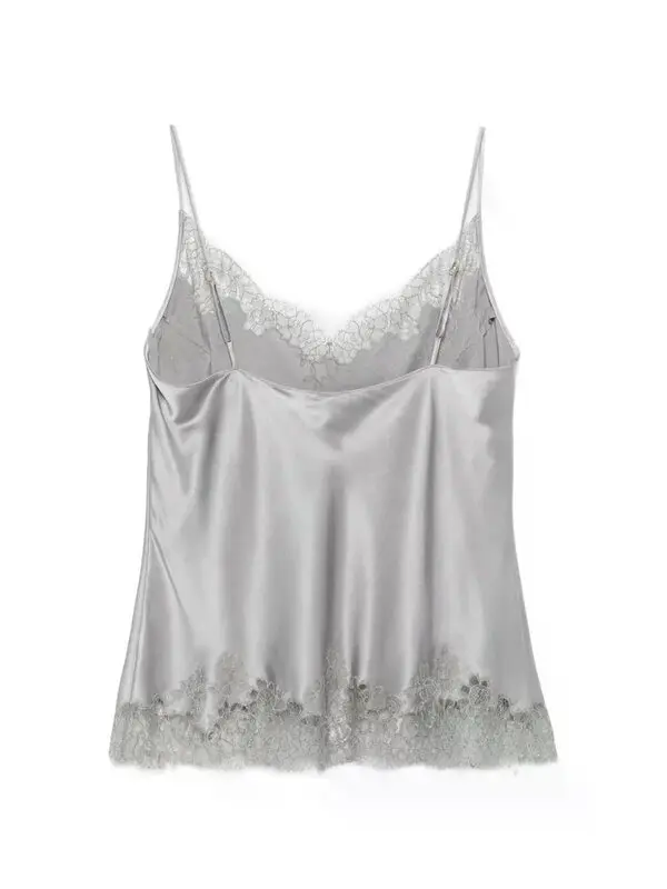 Carine Gilson Lace-trim Satin Camisole