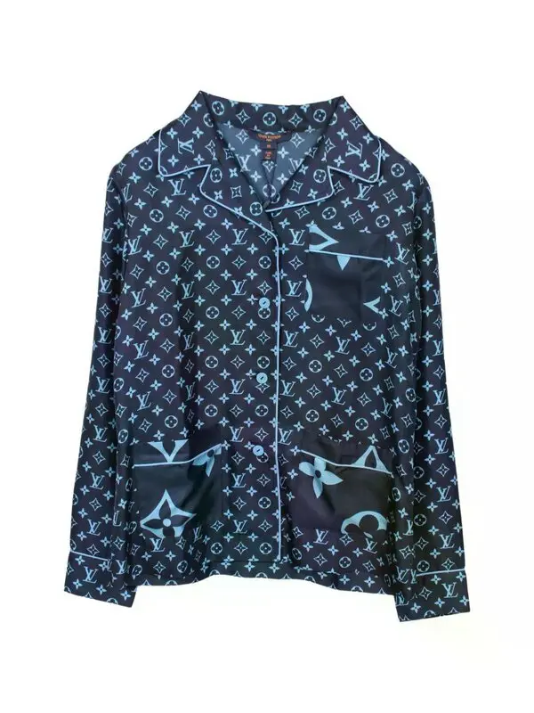 LOUIS VUITTON 2020s Monogram-pattern Silk Shirt