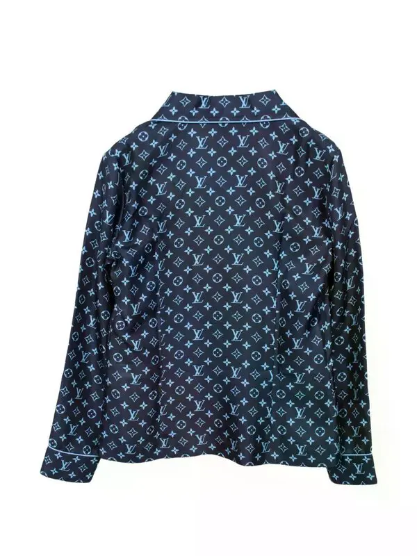LOUIS VUITTON 2020s Monogram-pattern Silk Shirt