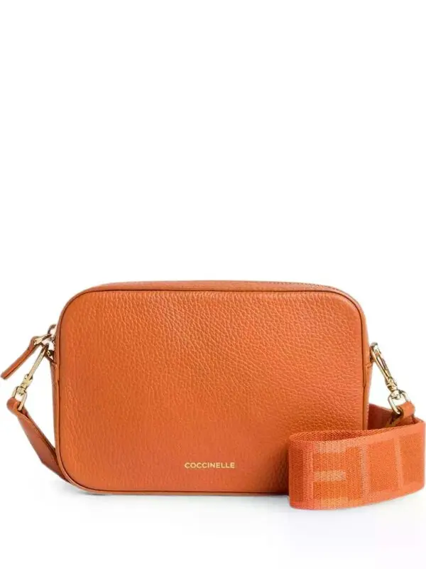 COCCINELLE Small Tebe Leather Shoulder Bag - Orange