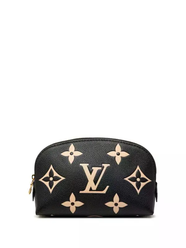 LOUIS VUITTON 2010-2026 Bicolor Monogram Empreinte Giant Cosmetic Pouch - Black