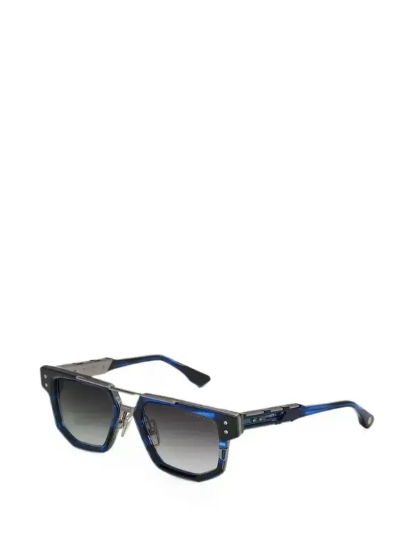 Dita Mach-nine Geometric-frame Sunglasses - Blue