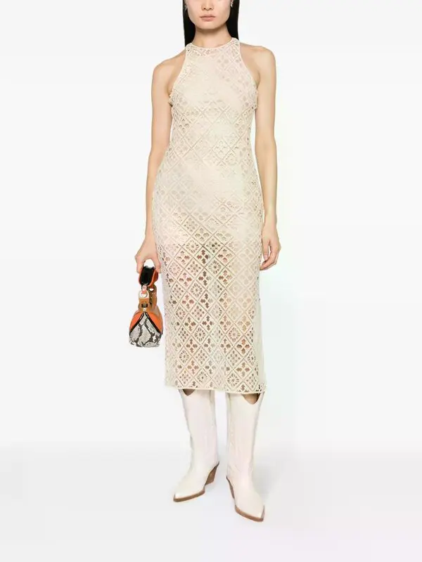 Off-White Arrows Crochet Midi Dress