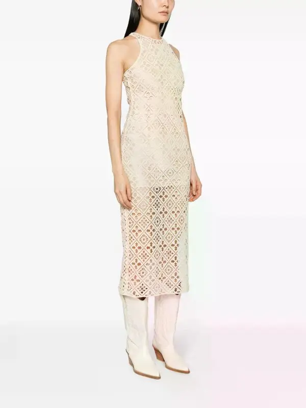Off-White Arrows Crochet Midi Dress