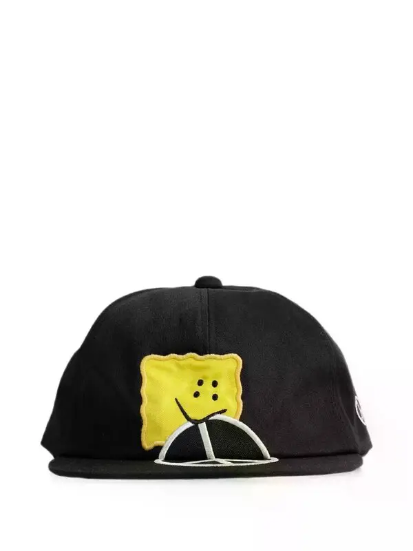 Kapital Peckish Peace Chino Baseball Cap - Black