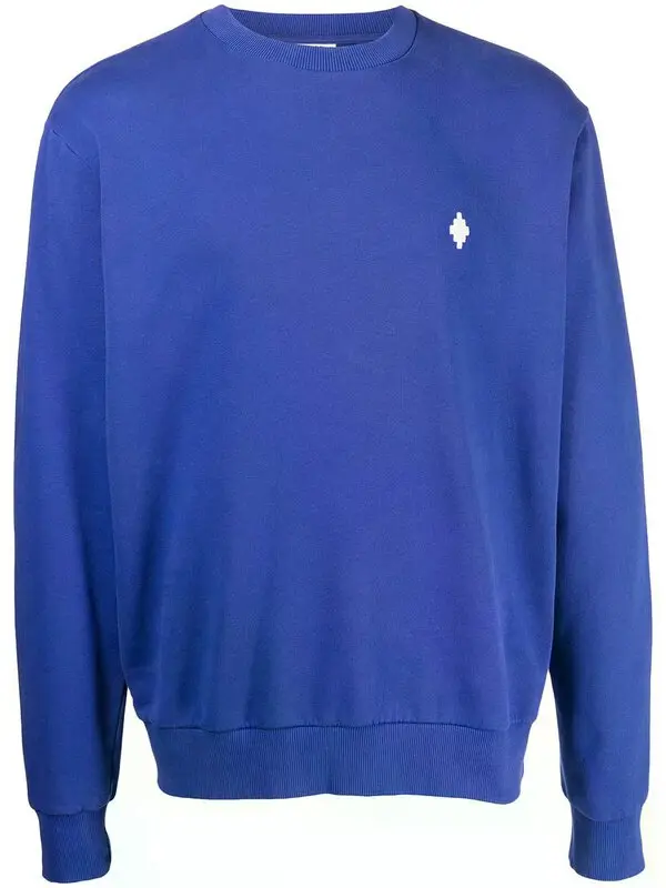 COUNTY OF MILAN Logo-embroidered Cotton Sweatshirt - Blue