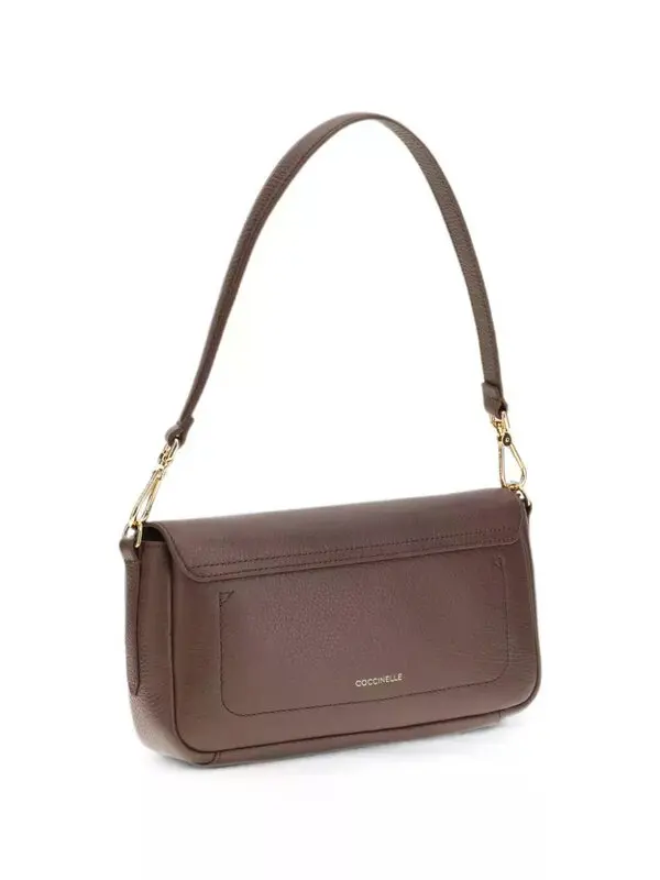 COCCINELLE Medium C-me Lock Leather Shoulder Bag - Brown