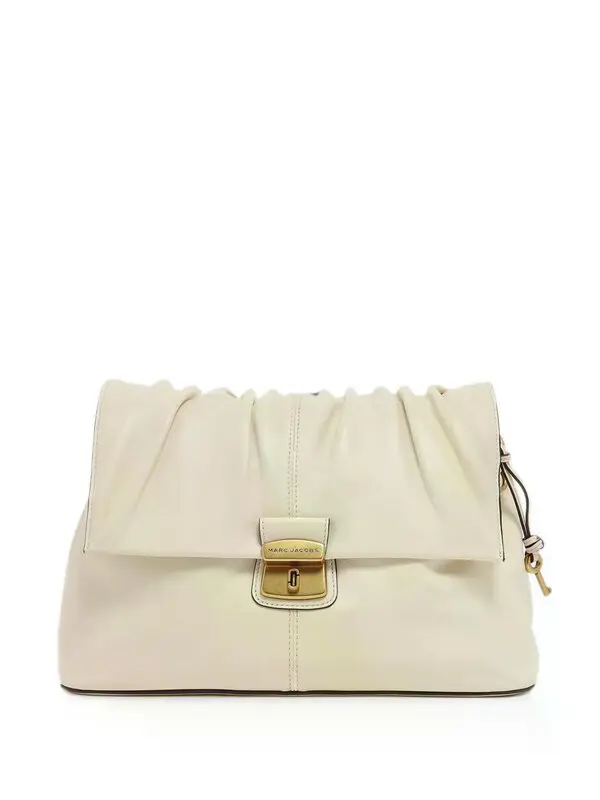 Marc Jacobs Cristina Ruched Leather Crossbody Bag - Neutrals