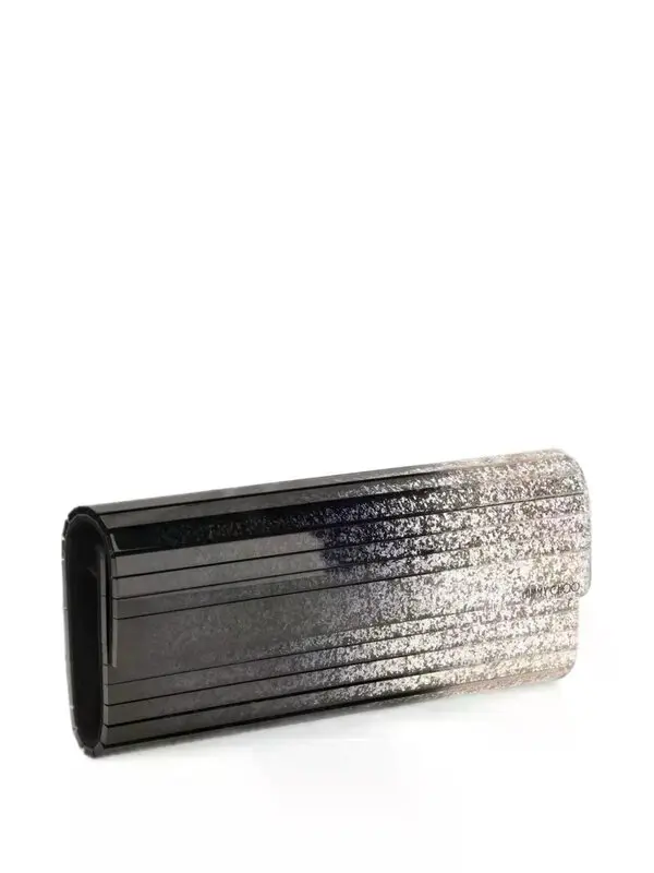 JIMMY CHOO Sweetie Glitter-degradé Clutch Bag - Black