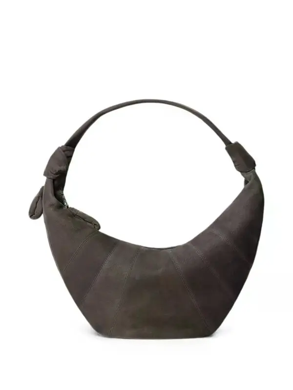 LEMAIRE Fortune Croissant Bag In Alpaca Nubuck - Brown