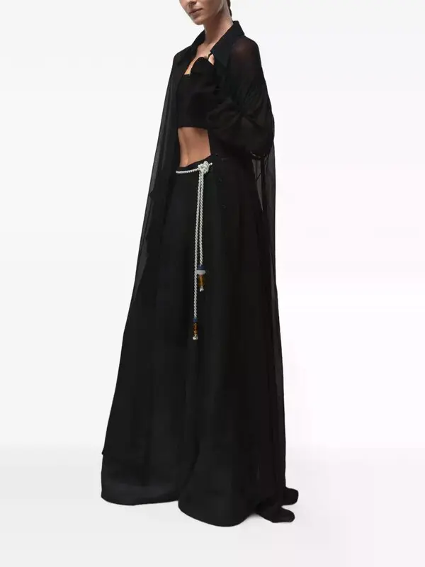 CAYET Caetana Sheer Maxi Overshirt