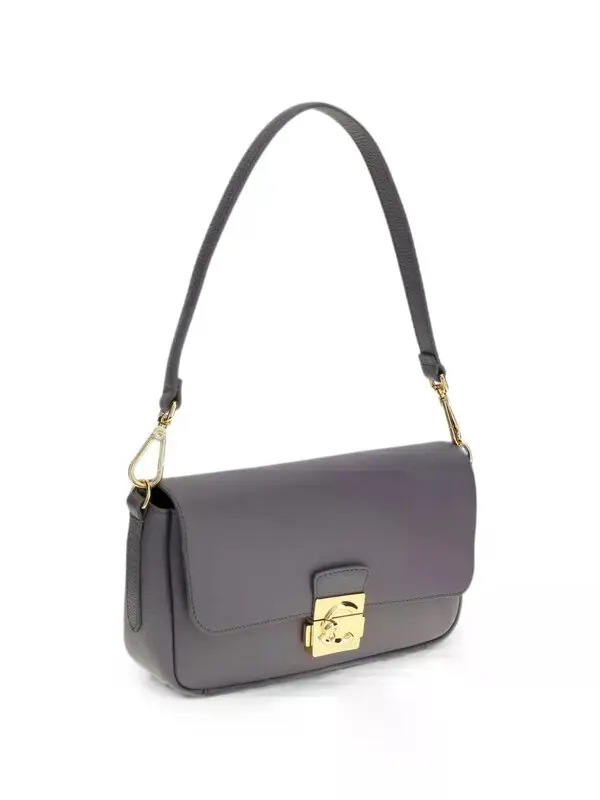 COCCINELLE Medium C-me Lock Leather Shoulder Bag - Grey