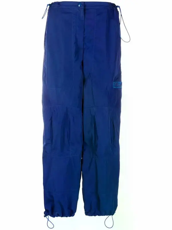 Stella McCartney Drawstring High-waist Trousers - Blue