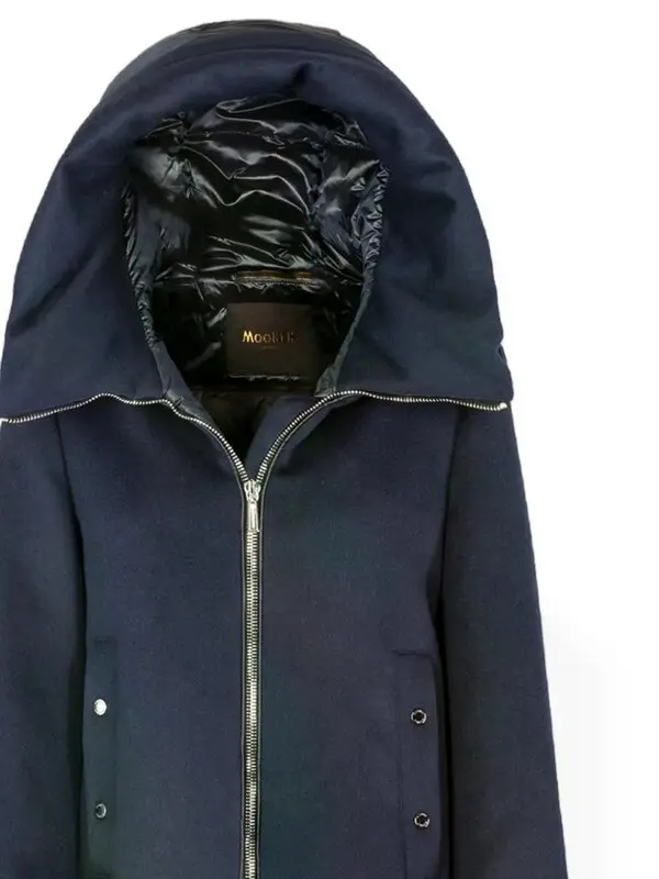 MOORER Sunrise Panelled Hooded Jacket - Blue