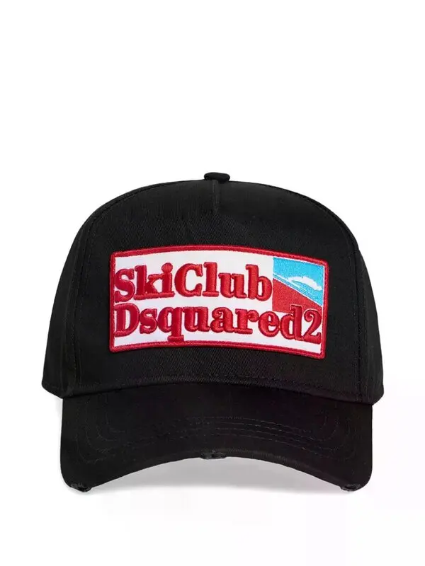 Dsquared2 Logo-patch Cotton Baseball Cap - Black