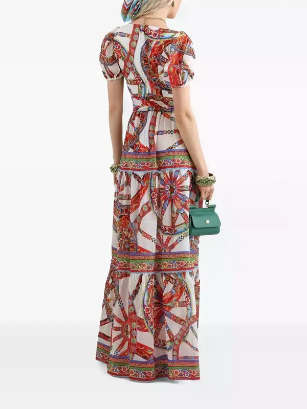 Dolce & Gabbana Carretto-print Long Dress
