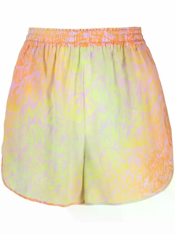 Stella McCartney Slogan-print Shorts - Yellow
