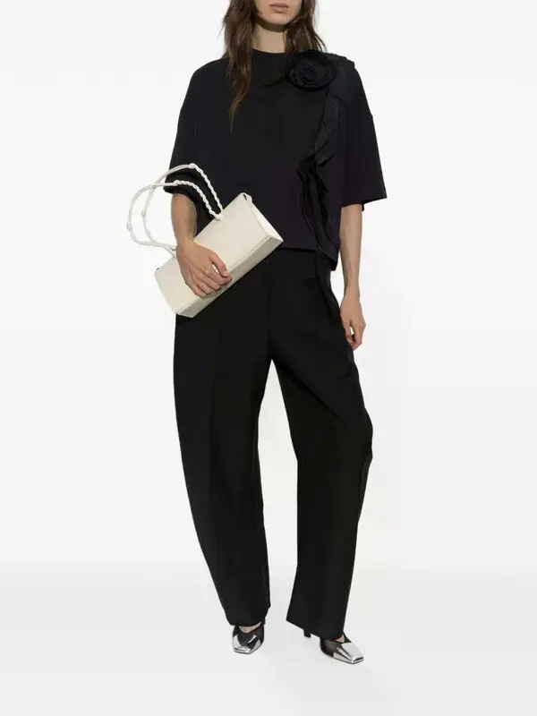 Max Mara Ruffled Floral-appliqué T-shirt