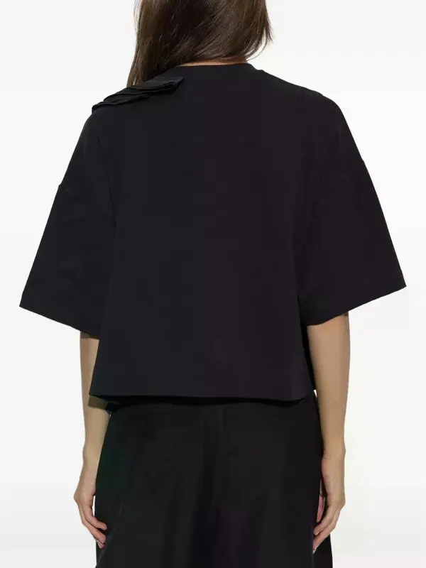 Max Mara Ruffled Floral-appliqué T-shirt