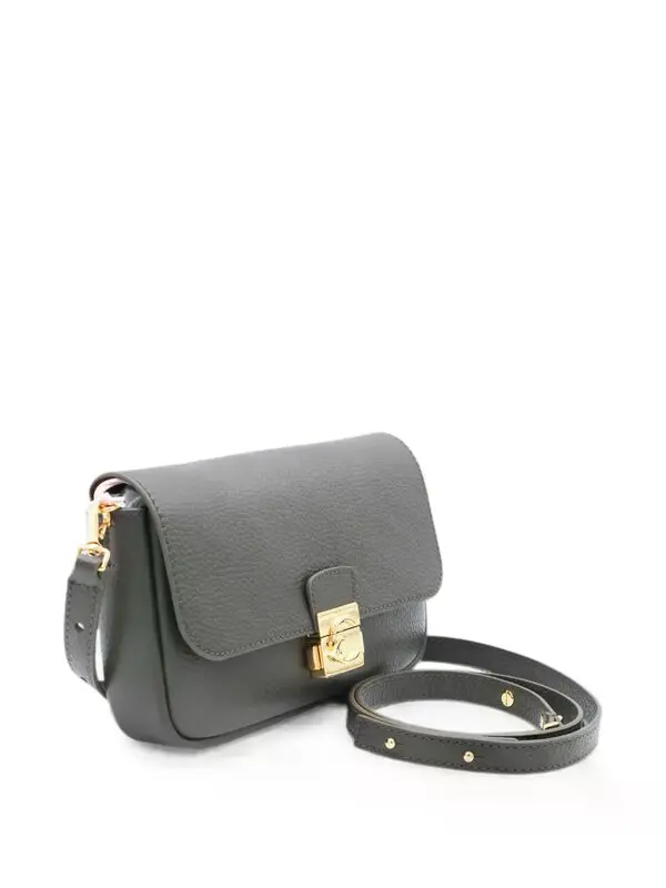 COCCINELLE C-me Lock Grainy Leather Cross Body Bag - Green