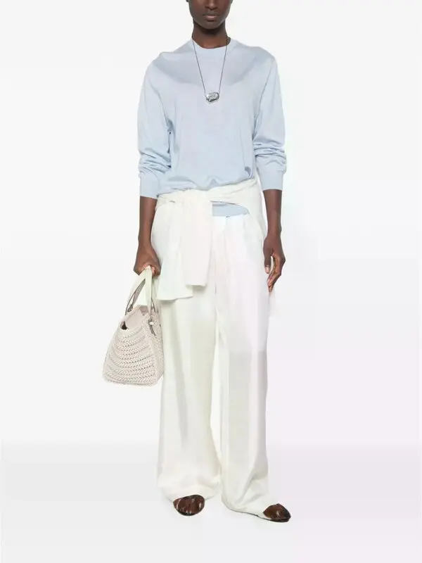 Fabiana Filippi Crew-neck Long-sleeve Sweater - Blue