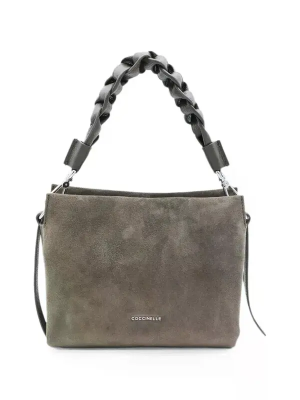 COCCINELLE Small Boheme Braided-handle Suede Tote Bag - Brown