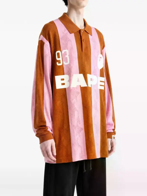 A BATHING APE Sta-pattern Vertical-stripe Polo Shirt