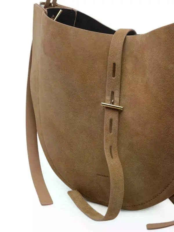 MINOBOSSI Small Lizzie Suede Shoulder Bag - Neutrals
