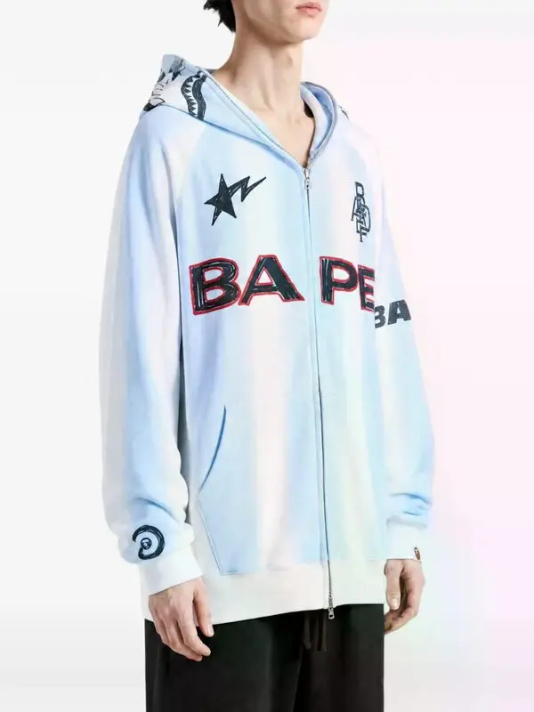 A BATHING APE Shark Logo-print Hoodie