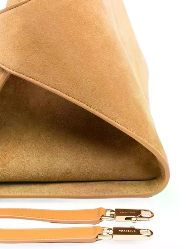 FERRAGAMO Hug Logo-detail Leather Tote Bag