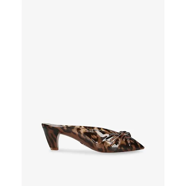 Chloé Square-toe Jelly Heeled Mules - Black/comb