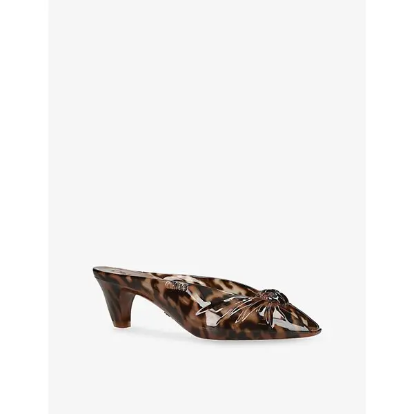 Chloé Square-toe Jelly Heeled Mules