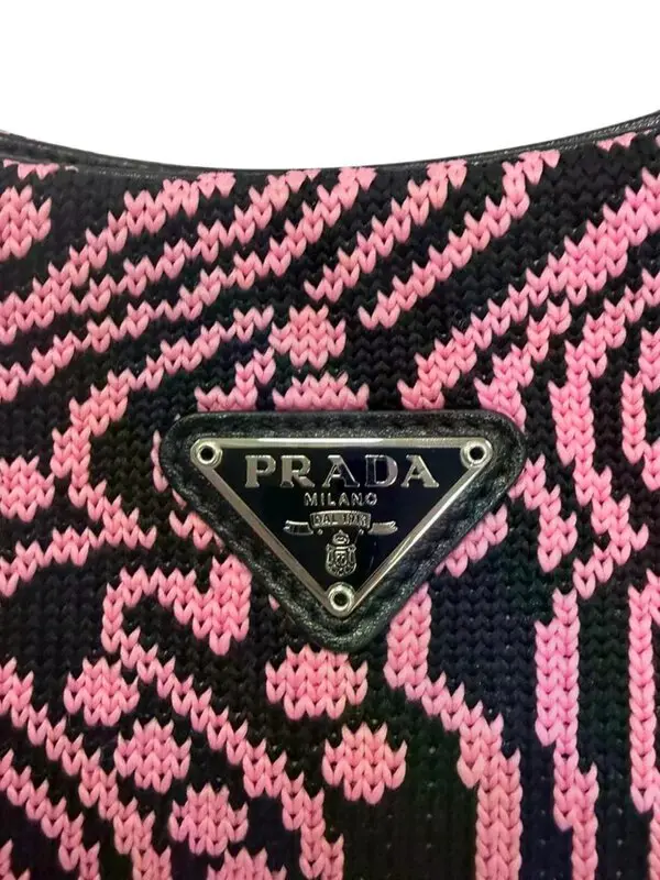 Prada Cleo Jacquard Shoulder Bag