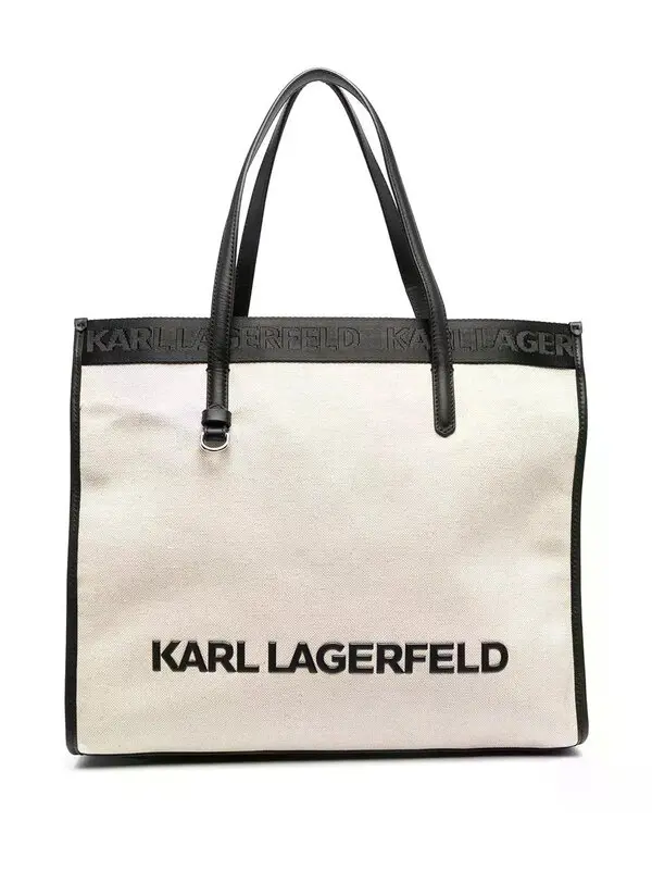 Karl Lagerfeld K/skuare Logo-print Canvas Tote Bag - Neutrals