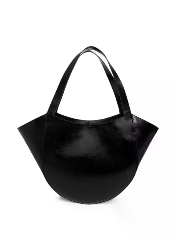 WANDLER Hortensia Slouch Leather Tote Bag - Black