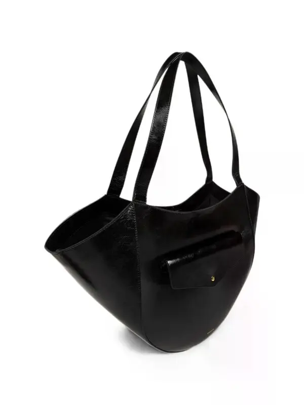 WANDLER Hortensia Slouch Leather Tote Bag - Black