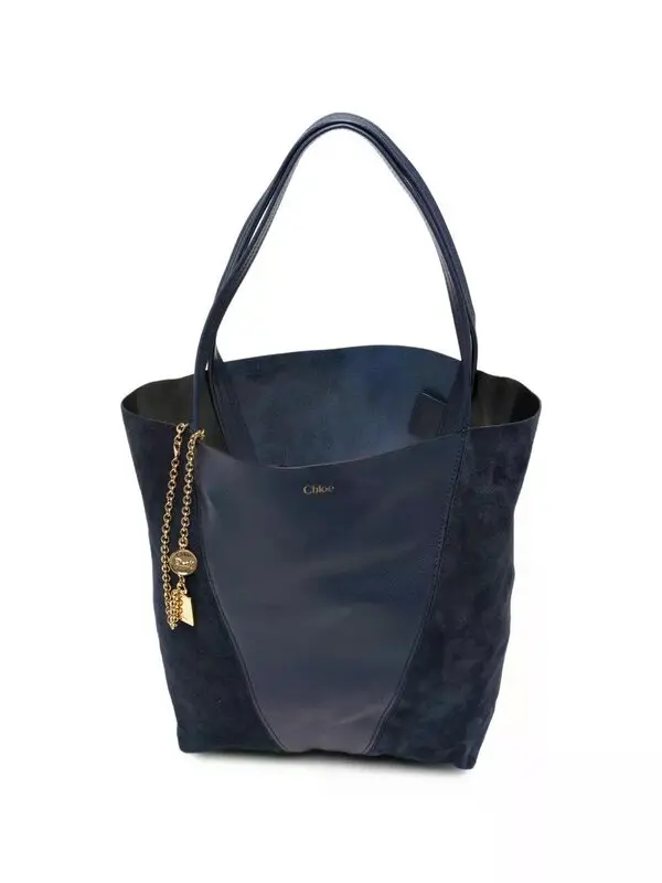 Chloé Medium Spin Panelled Tote Bag - Blue