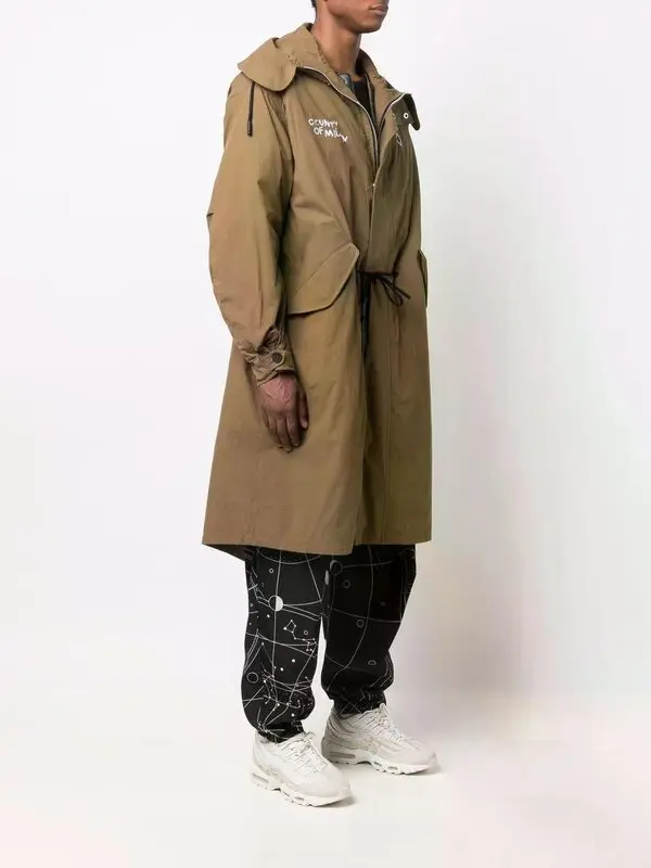 COUNTY OF MILAN Hooded Parka With Cross Motif