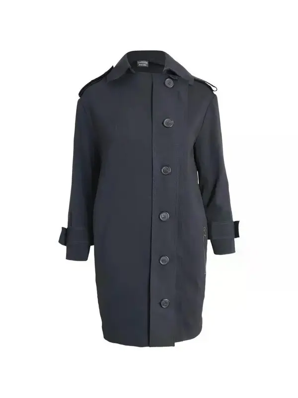 LANVIN Button-front Trench Coat - Black