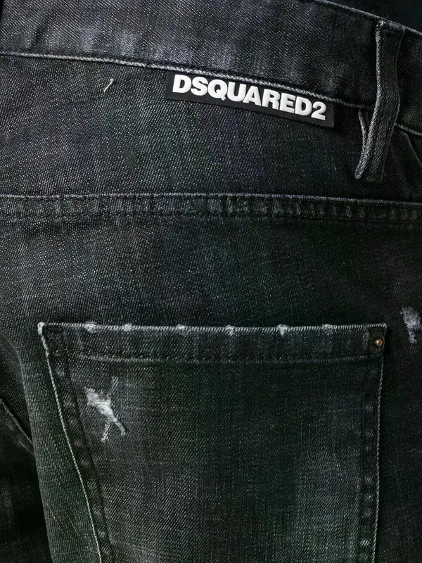 Dsquared2 Distressed Straight Leg Jeans