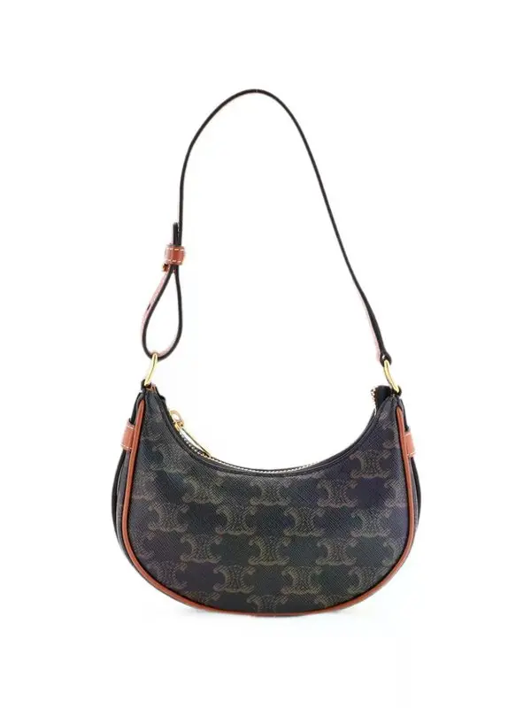 Celine Ava Bag Triomphe Coated Canvas Mini Shoulder Bag - Brown