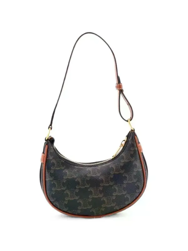 Celine Ava Bag Triomphe Coated Canvas Mini Shoulder Bag - Brown