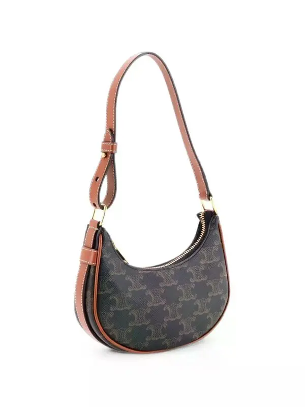 Celine Ava Bag Triomphe Coated Canvas Mini Shoulder Bag - Brown