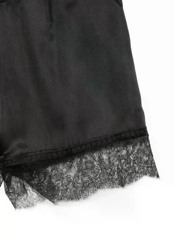 Carine Gilson Lace-trim Satin Shorts
