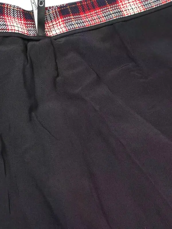 Dior Tartan Check Wrap Skirt With Cd Logo Buttons