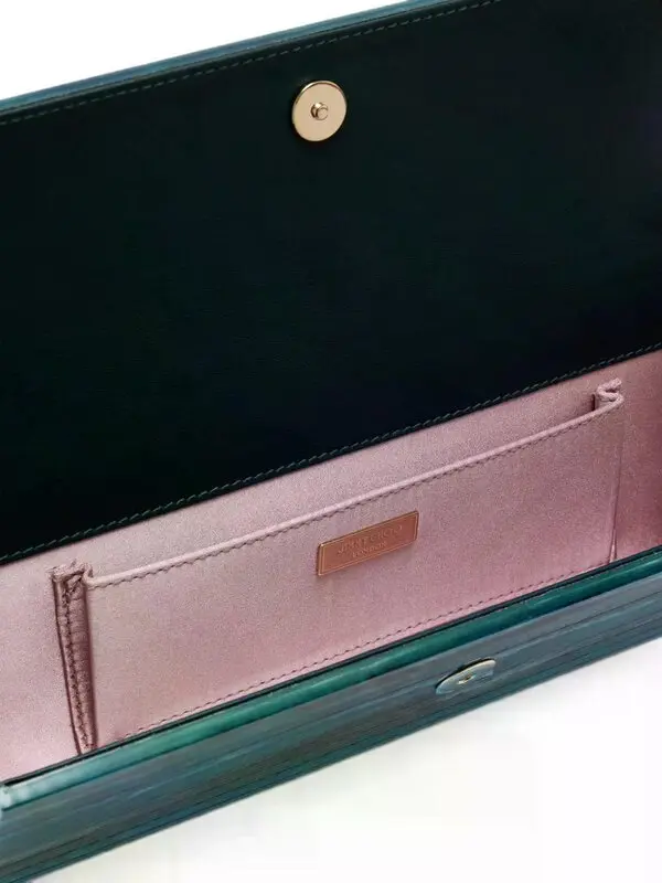 JIMMY CHOO Sweetie Marble-effect Clutch Bag - Blue