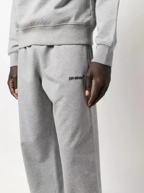 Off-White Helvetica Logo Track Pants - Grey