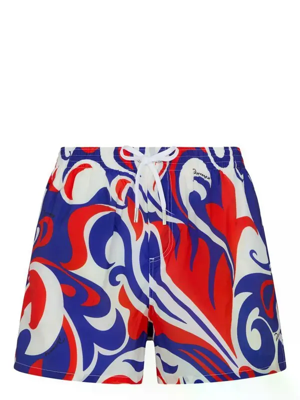 Dsquared2 Graphic-print Swim Shorts - Blue